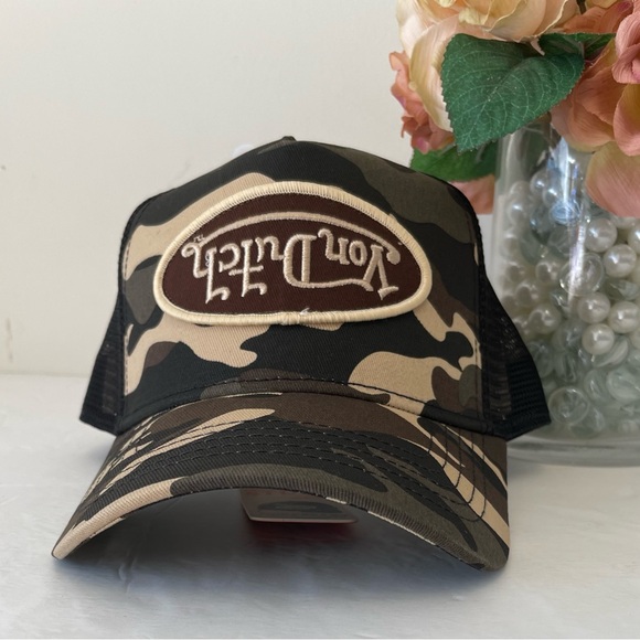 Von Dutch | Accessories | Nwt Von Dutch Camo Upside Down Logo Hat | Poshmark